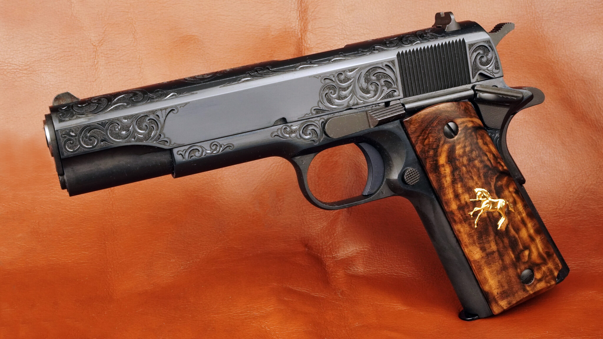 CUSTOM SHOP GRADE III, COLT 1911 GOV'T MODEL Part# 54796 - Baron Engraving